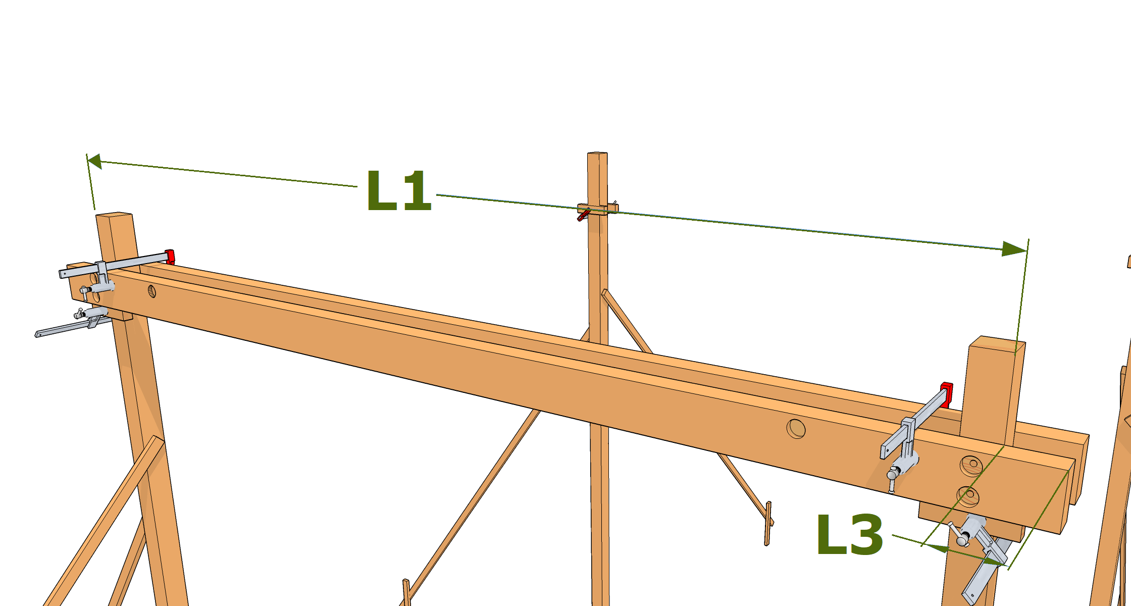 Die Verlegung einer verzangten Pfette auf einem Pfosten - Die ...